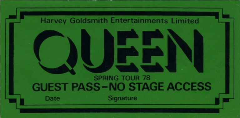 Backstage passes – Queenvinyls.com